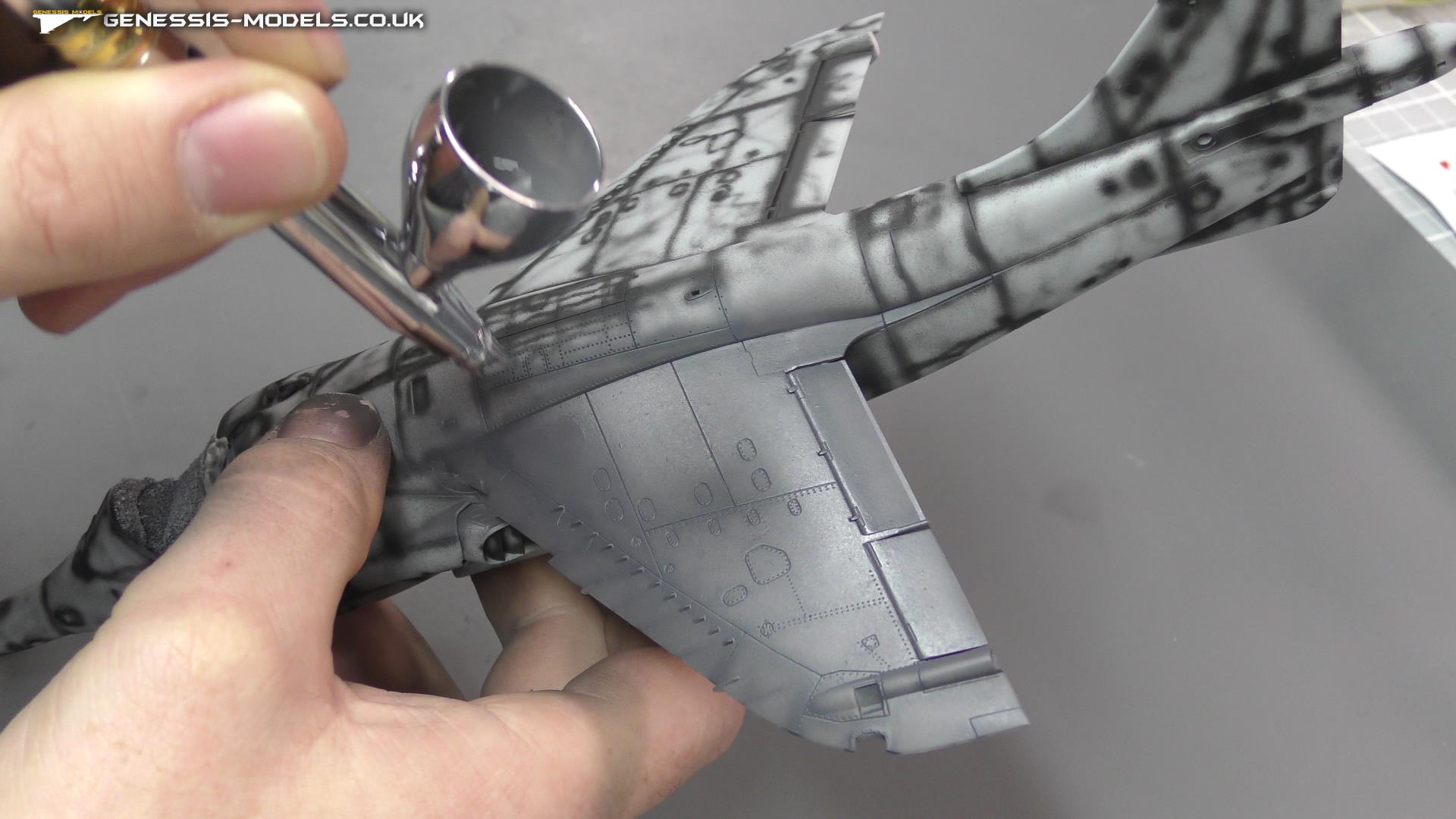 PRE-SHADING : BUILDING THE HARRIER GR.1/GR.3 KINETICS : 1/48 SCALE ...